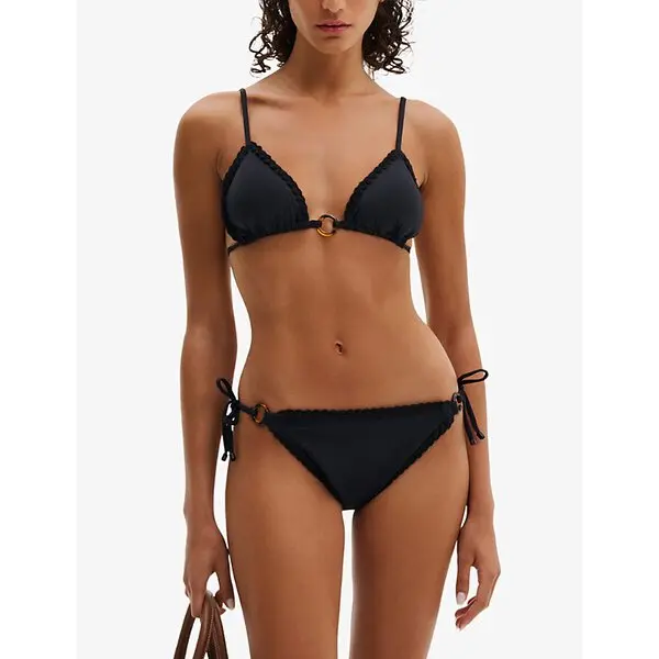 MALINA Roselyn Triangle-cup Bikini Top - Black