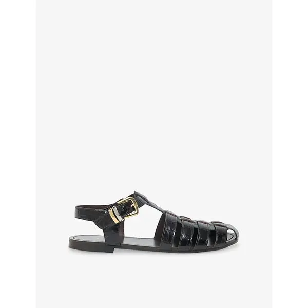 Maje Woven Leather Sandals