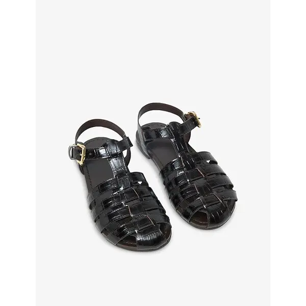 Maje Woven Leather Sandals