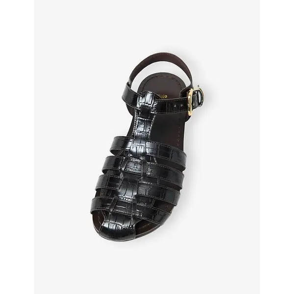 Maje Woven Leather Sandals