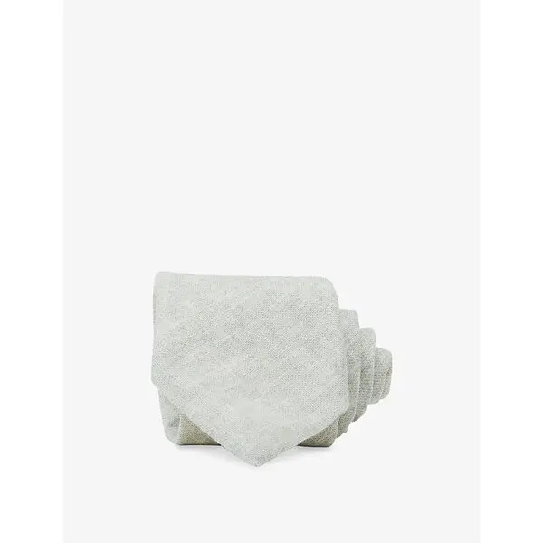 REISS Luciano Linen Tie - Stone