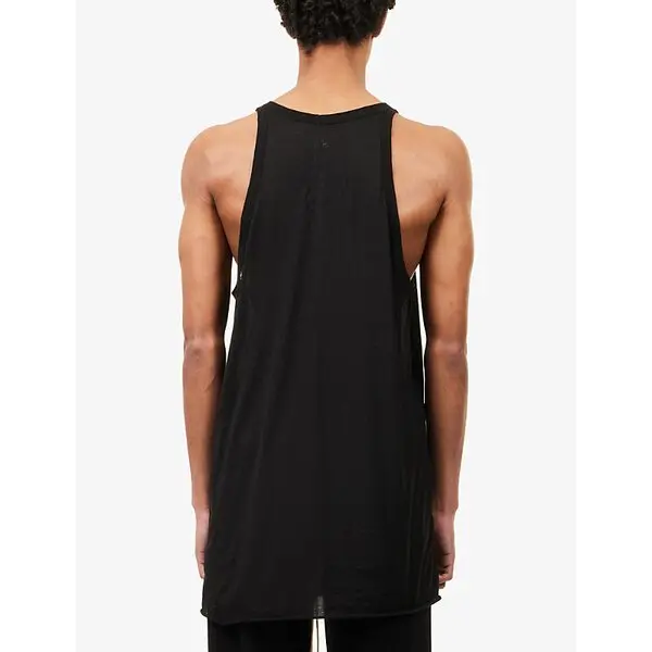Rick Owens Pony Scoop-neck Cotton Tank Top