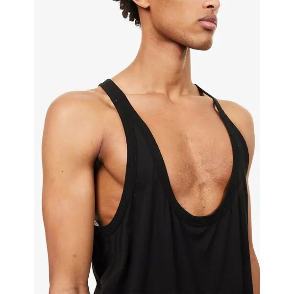 Rick Owens Pony Scoop-neck Cotton Tank Top