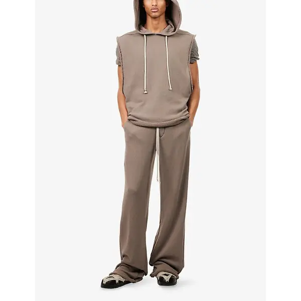 Rick Owens Dietrich Drawstring-waistband Cotton Trousers - Dust