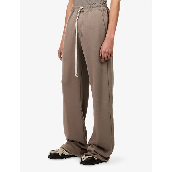 Rick Owens Dietrich Drawstring-waistband Cotton Trousers - Dust