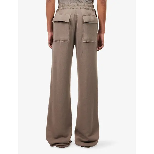 Rick Owens Dietrich Drawstring-waistband Cotton Trousers - Dust