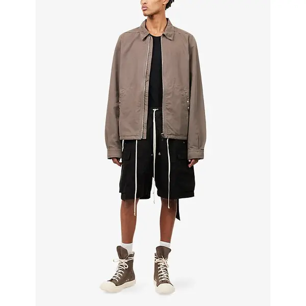 Rick Owens Zip-front Oversized Cotton Jacket