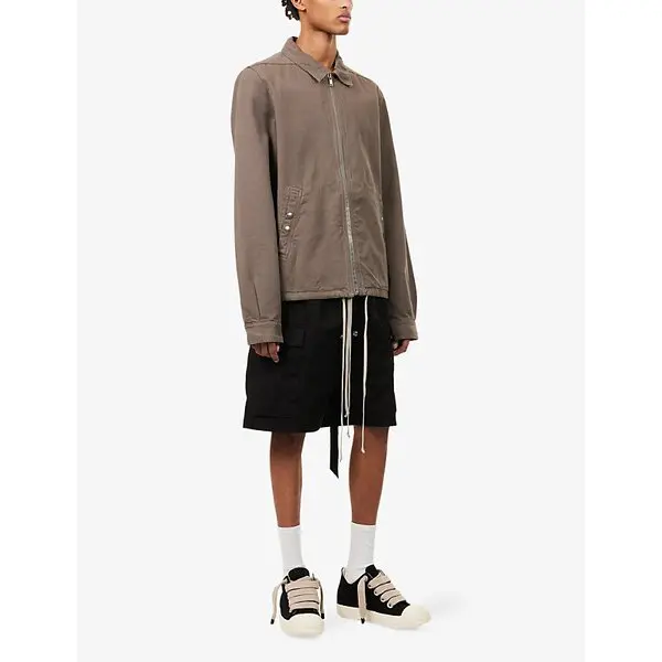 Rick Owens Zip-front Oversized Cotton Jacket
