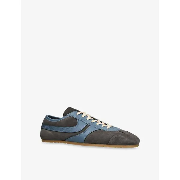 Dries Van Noten Dustin Leather Trainers - Grey/d.cmb