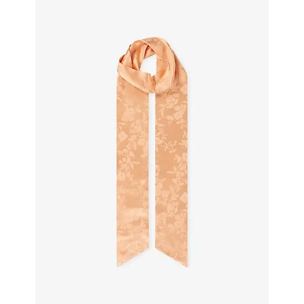 OMNES Scarlett Jacquard Woven Scarf - Peach