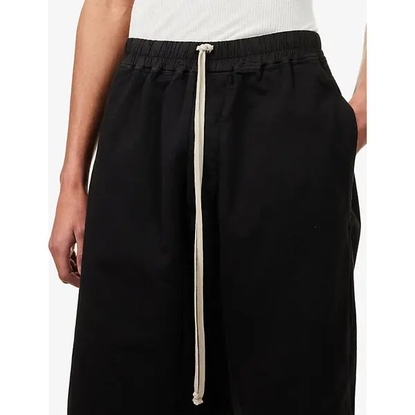 Rick Owens Cotton Drawstring Shorts - Black