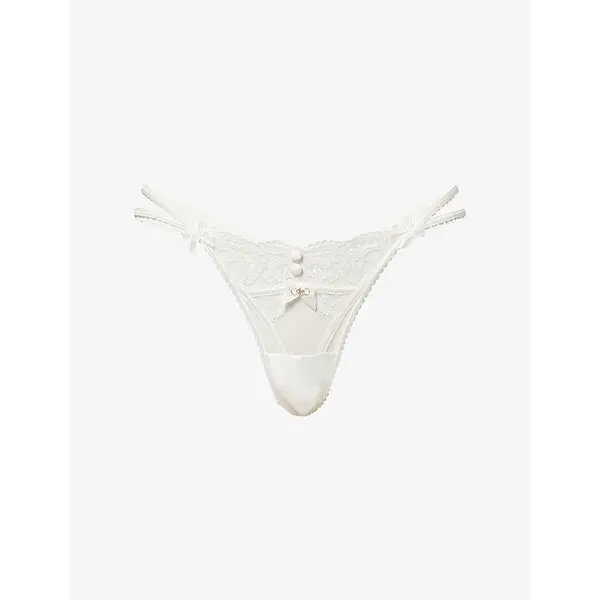 Lounge Bridal Elizabeth Lace Thong - White