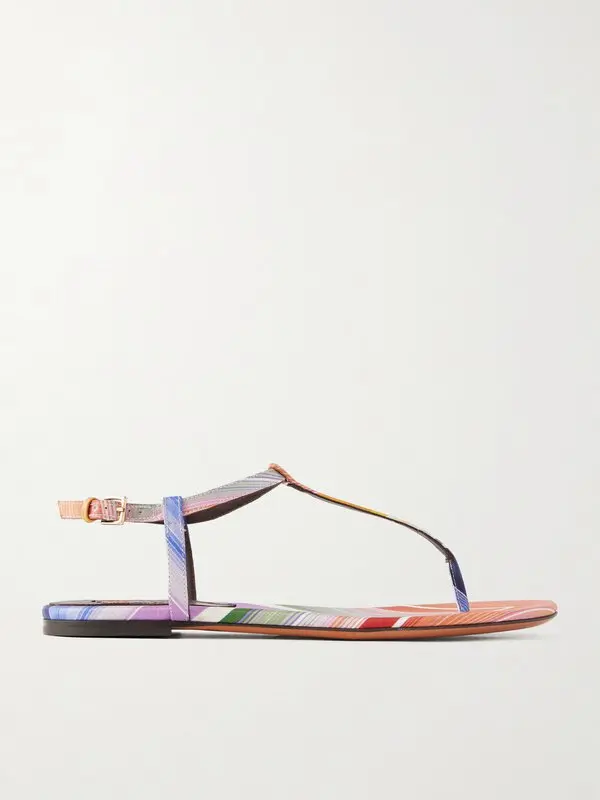 Missoni Leen Striped Twill Sandals - Multi
