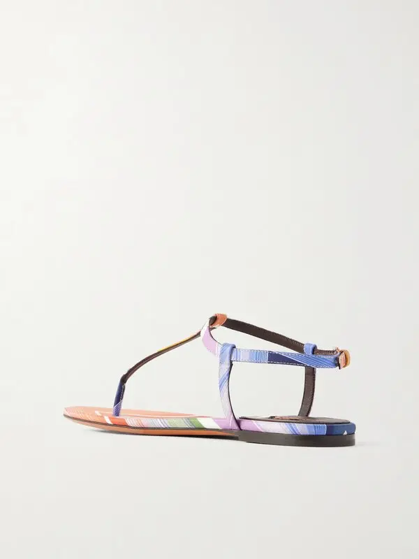 Missoni Leen Striped Twill Sandals