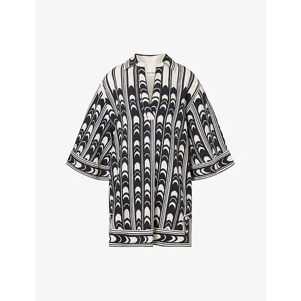 MALINA Abstract-print Woven Mini Dress