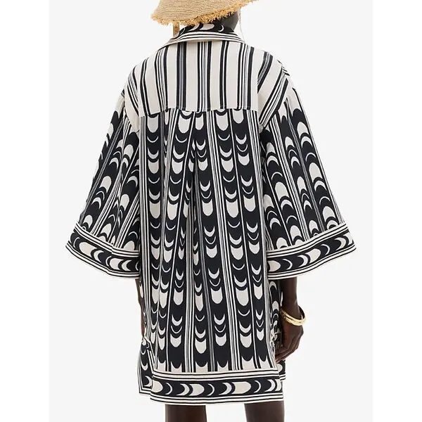 MALINA Abstract-print Woven Mini Dress