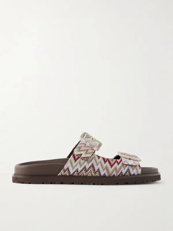 Missoni Clea Striped Woven Sandals - Multi