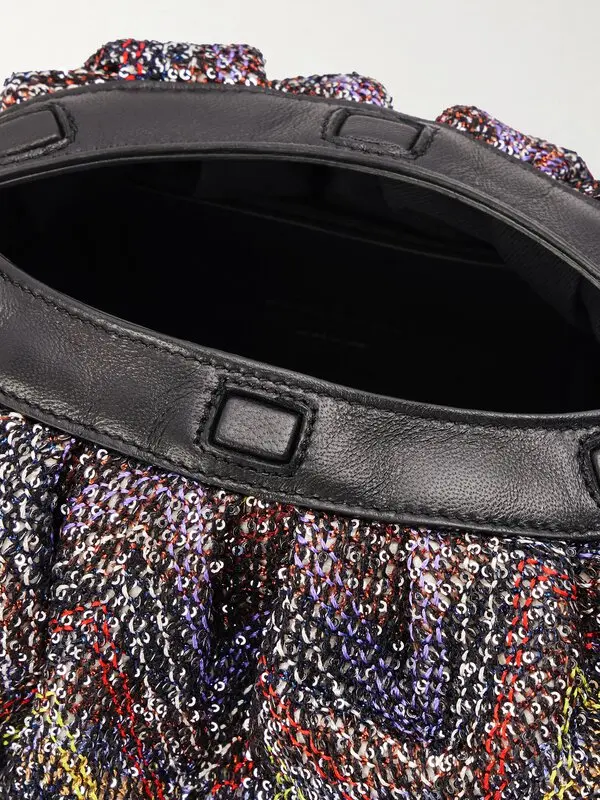 Missoni Caperdoni Small Sequined-embellished Striped Woven Pouch