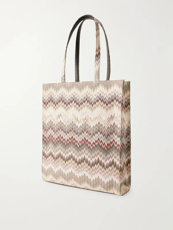 Missoni Striped Woven Lurex Tote - Neutrals