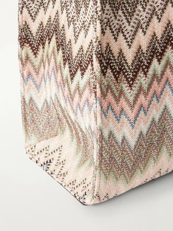 Missoni Striped Woven Lurex Tote - Neutrals
