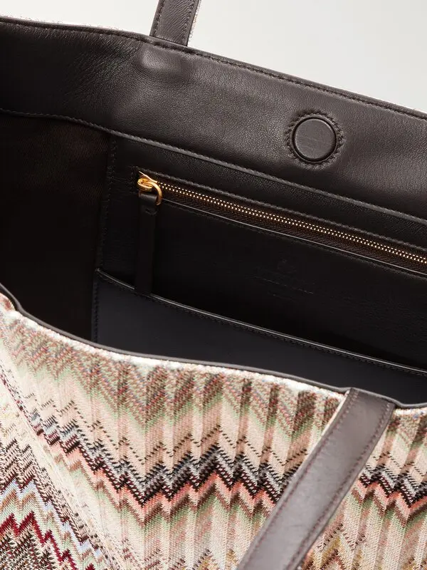 Missoni Striped Woven Lurex Tote - Neutrals