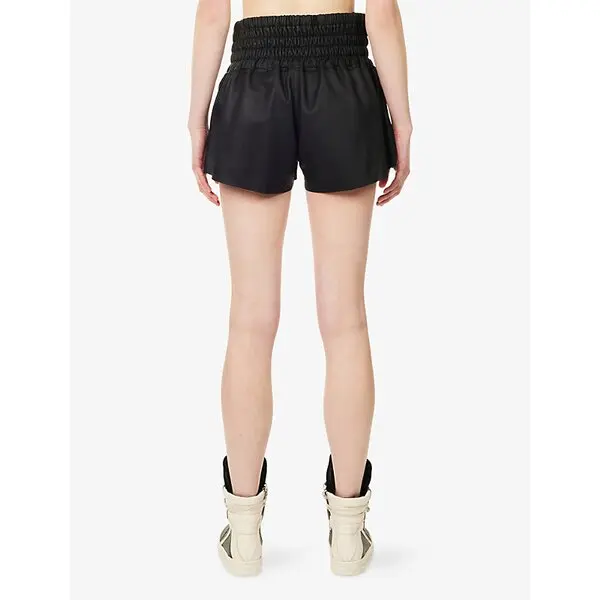 Rick Owens Concordian Leather Boxer Shorts - Black