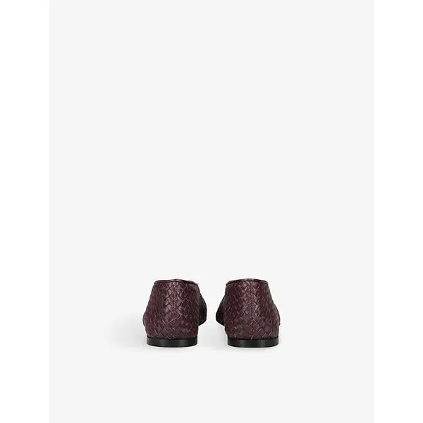 Bottega Veneta Leather Ballet Flats - Wine