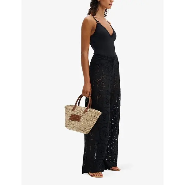 MALINA Stacey Wide-leg Lace Trousers