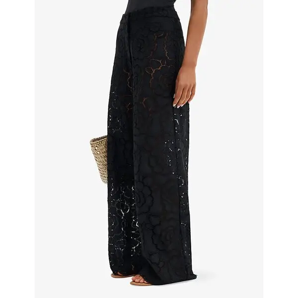 MALINA Stacey Wide-leg Lace Trousers