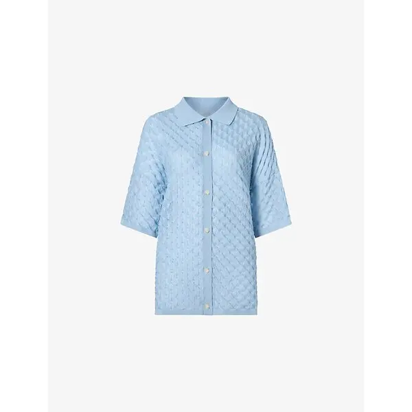 MALINA Moa Oversized Knitted Shirt - Sky