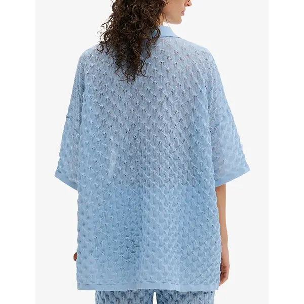 MALINA Moa Oversized Knitted Shirt - Sky