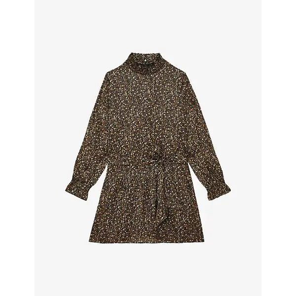 REISS Floral-print Woven Mini Dress