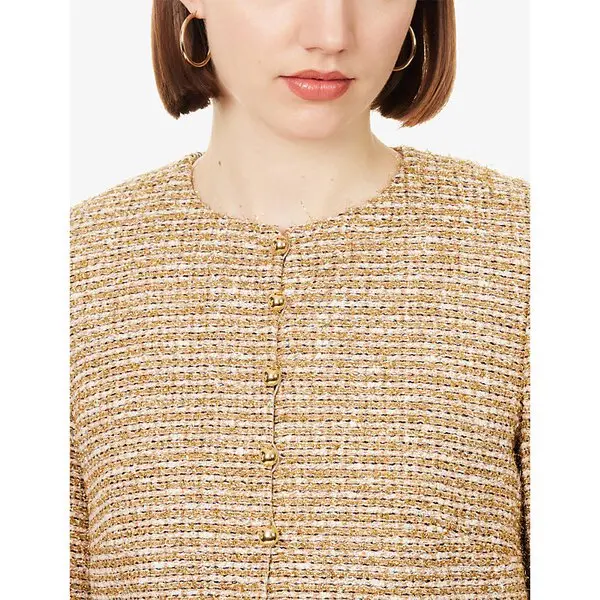 ME+EM Metallic Tweed Jacket