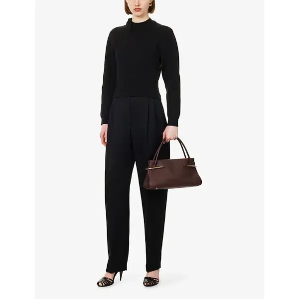 Givenchy Wool-blend Knitted Jumper With Bow Detail - Black