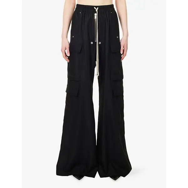 Rick Owens Cargobelas Wool Trousers - Black