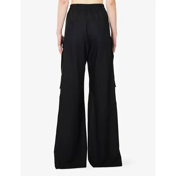 Rick Owens Cargobelas Wool Trousers - Black