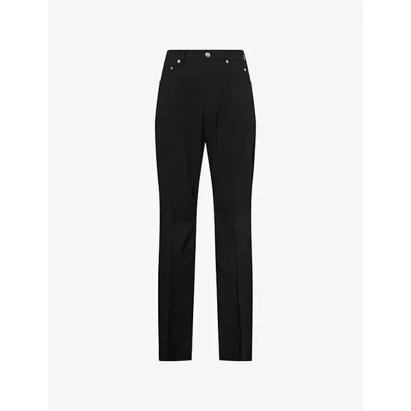 Rick Owens Bootcut Wool Trousers - Black