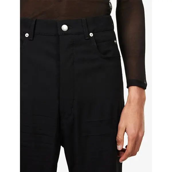 Rick Owens Bootcut Wool Trousers - Black