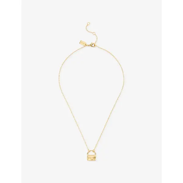 COACH Tabby Gold-plated Brass Pendant Necklace - Shiny Gold
