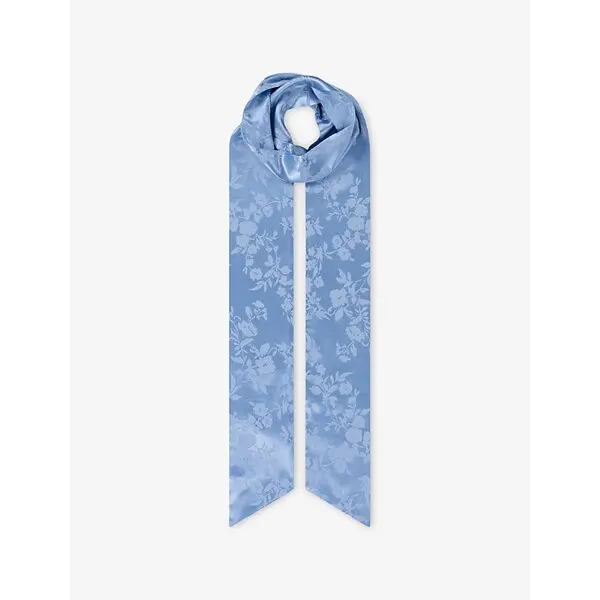 OMNES Scarlett Jacquard Woven Scarf - Powder Blue