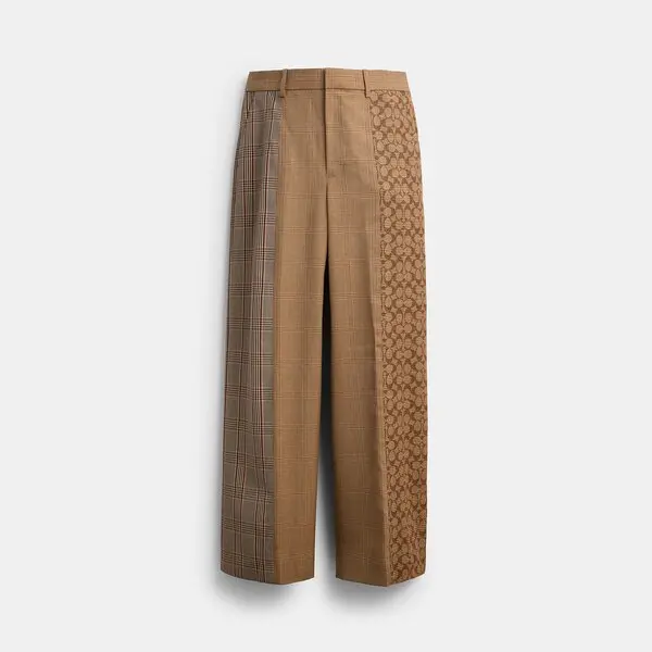 COACH Combo Plaid Tailored Trousers