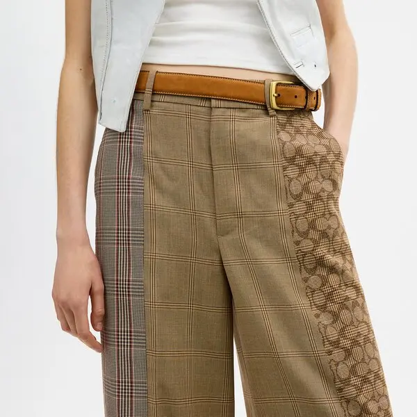 COACH Combo Plaid Tailored Trousers