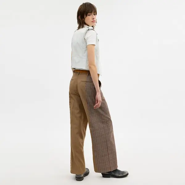 COACH Combo Plaid Tailored Trousers