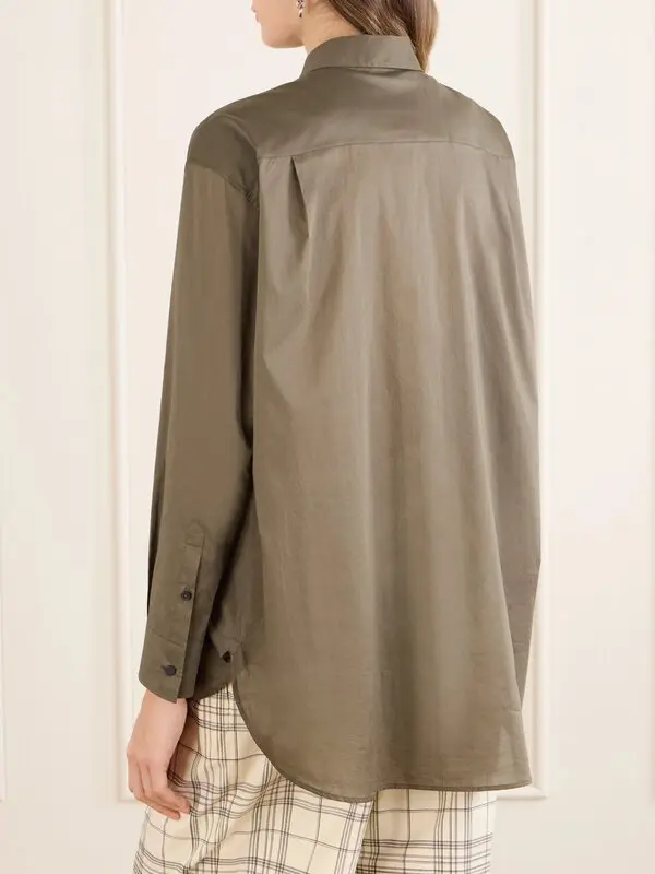 JIL SANDER Cotton-poplin Shirt - Green