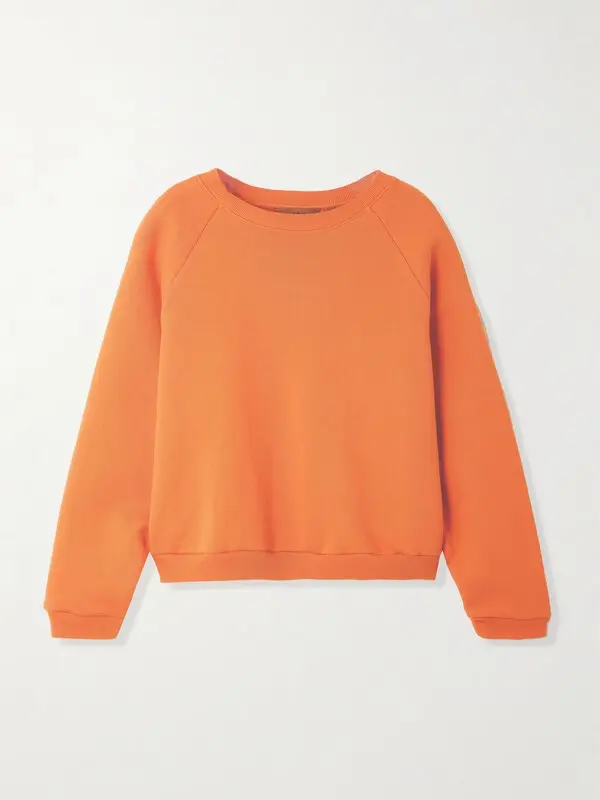 JAMIE HALLER The Daily Cotton-terry Sweatshirt - Orange
