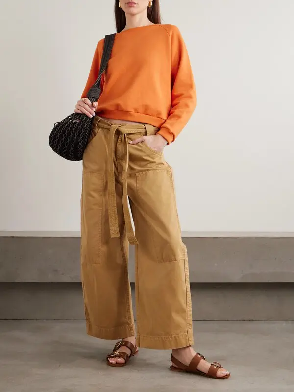 JAMIE HALLER The Daily Cotton-terry Sweatshirt - Orange