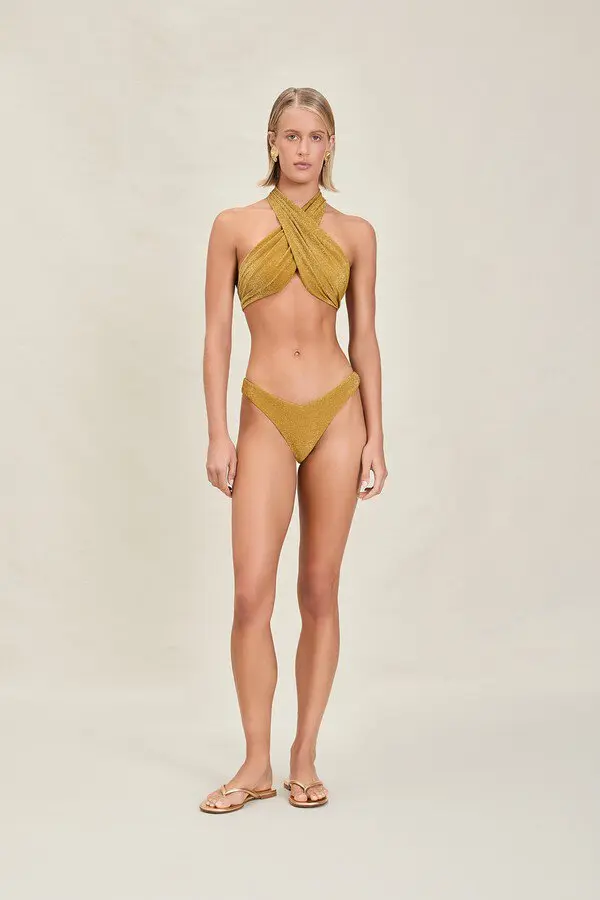 Devon Windsor Lucy Halter Top - Metallic