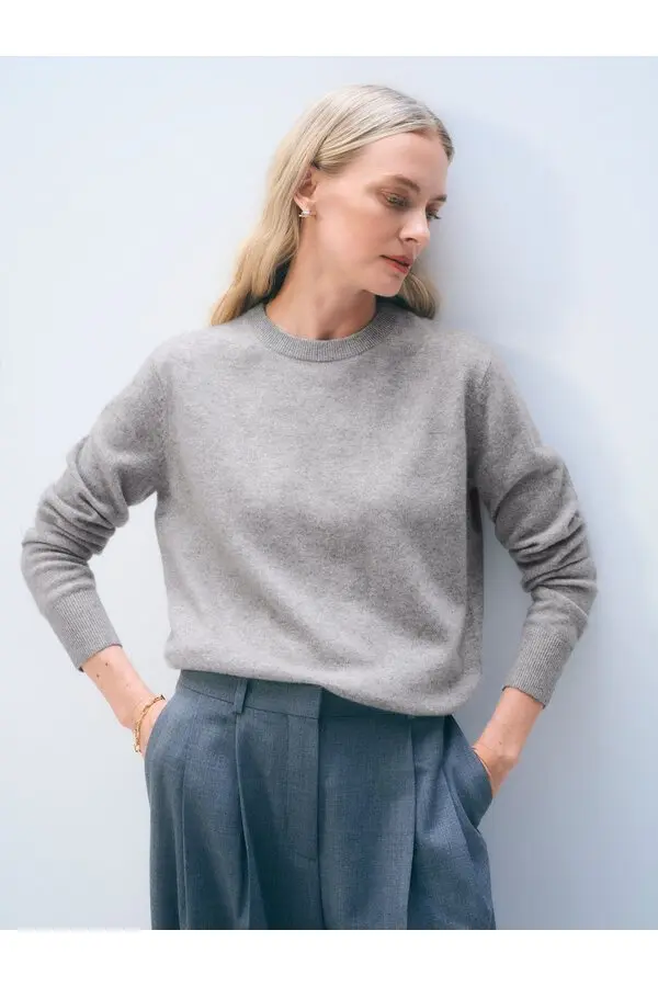 WHITE & WARREN Cashmere Crewneck Sweater