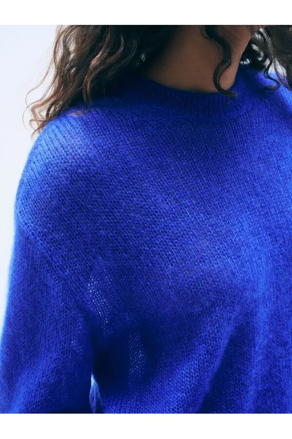 WHITE & WARREN Mohair Luxe Oversized Crewneck