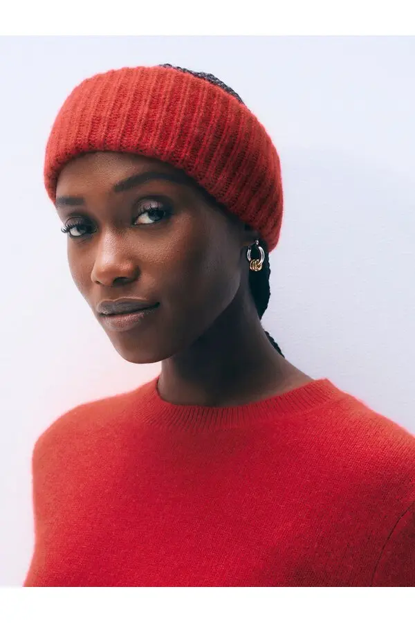 WHITE & WARREN Cashmere Ribbed Headband - Natural